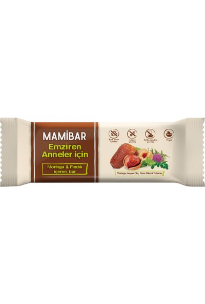 Mamibar Emziren Anneler Için Bar - Moringa Fındık 40 gr Mamibar Emziren Anneler Için Bar - Moringa Fındık 40 gr