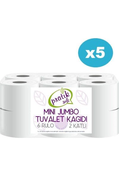 Pratiksoft 5 Koli Mini Jumbo Tuvalet Kağıdı 60 Rulo Pratiksoft 5 Koli Mini Jumbo Tuvalet Kağıdı 60 Rulo