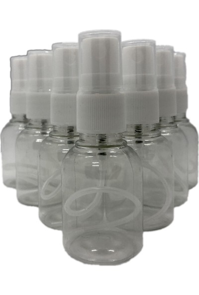 Dasqua 30 ml Kolonya ve Dezenfektan Için Boş Pet Şişe + Sprey