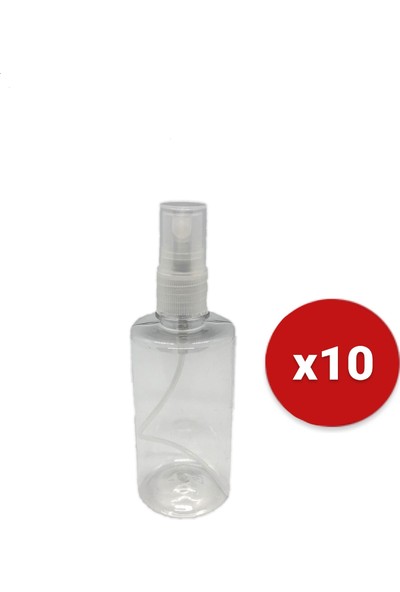 Dasqua 100 ml Kolonya ve Dezenfektan Için Boş Pet Şişe + Sprey