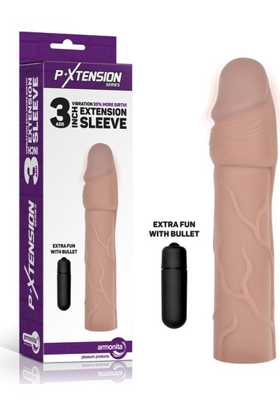 Armonita Uzatmalı Titreşimli Gerçek Ten Doku Penis Kılıfı