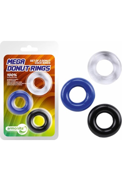 Armonita Kalın Silikon 3 Farklı Renkte Penis Halkası