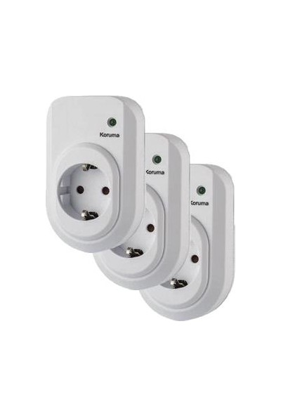 Sims Tekli Akım Korumalı Priz 3'lü Sims Tekli Akım Korumalı Priz 3'lü