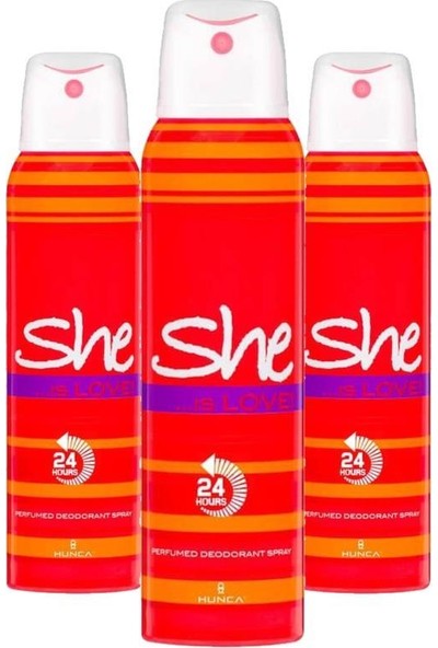 She Love Bayan Deodorant 150 ml X3