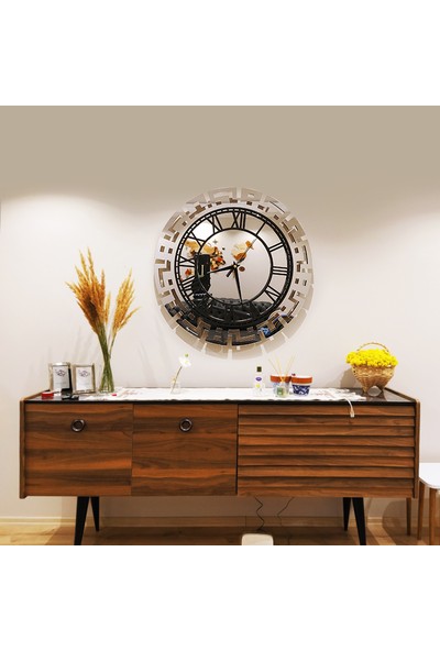 RacartShop Dekoratif Aynalı Duvar Saati-18 RacartShop Dekoratif Aynalı Duvar Saati-18