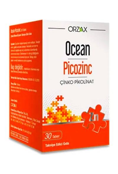 Orzax Ocean Picozinc Çinko Pikolinat 30 Tablet Orzax Ocean Picozinc Çinko Pikolinat 30 Tablet