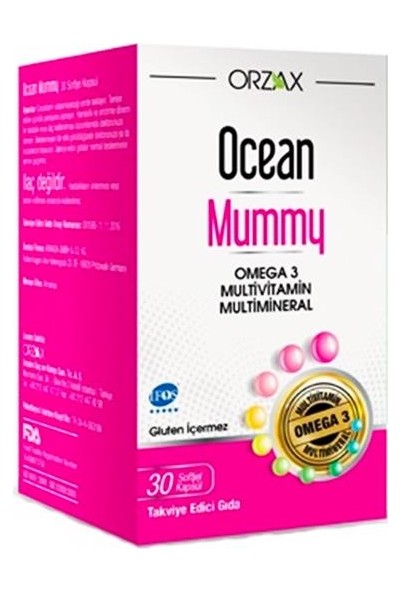 Orzax Ocean Mummy Multivitamin Multimineral 30 Kapsül Orzax Ocean Mummy Multivitamin Multimineral 30 Kapsül