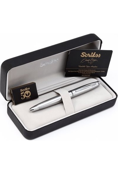 Scrikss Kişiye Özel Mat Krom Dolma Kalem