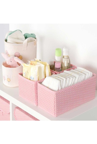 Ocean Home Pembe Puantiyeli Çekmece İçi Set