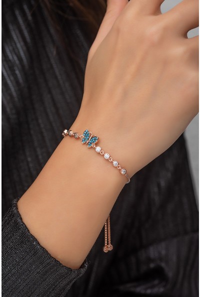 Nereze 925 Ayar Asansörlü Turkuaz Kelebek Bileklik Kadın Gümüş Bileklik Nereze 925 Ayar Asansörlü Turkuaz Kelebek Bileklik Kadın Gümüş Bileklik