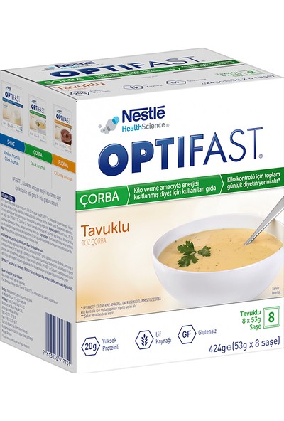 Nestle-Optifast Tavuklu Çorba Toz 8 Saşe 53 gr Nestle-Optifast Tavuklu Çorba Toz 8 Saşe 53 gr