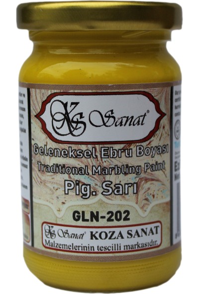 Koza Sanat Ebru Boyası Ezilmiş Pigment Sarı 105 cc - Gln - 202 Koza Sanat Ebru Boyası Ezilmiş Pigment Sarı 105 cc - Gln - 202