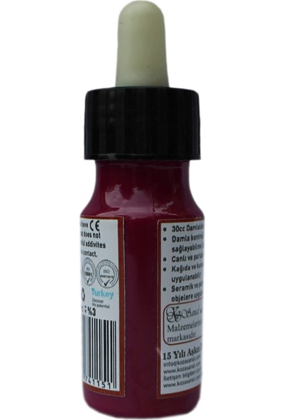 Koza Sanat Ebru Boyası Fuşya Damlalıklı 30 ml - Hzr - 355