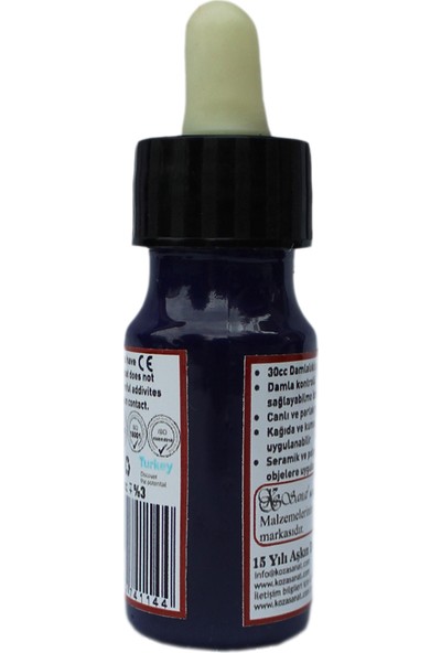 Koza Sanat Ebru Boyası Mor Damlalıklı 30 ml - Hzr - 570