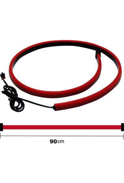 Femex Audi A8 3.stop Bagaj Üstü Arka Cam LED 90CM Hareketli 6 Kablolu 4 Mod