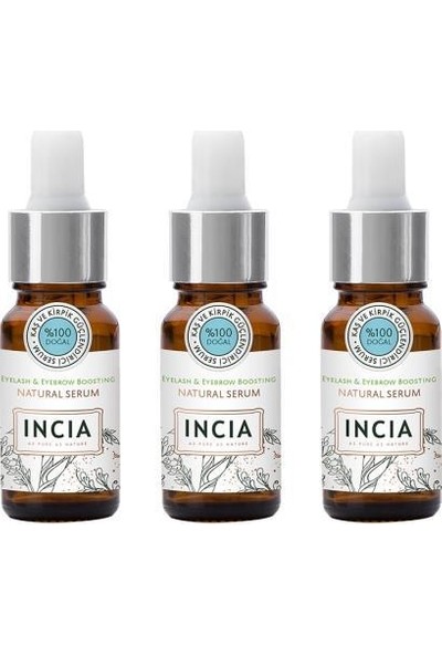 Incia Kaş Kirpik Güçlendirici Doğal Serum 3X10 ml Incia Kaş Kirpik Güçlendirici Doğal Serum 3X10 ml