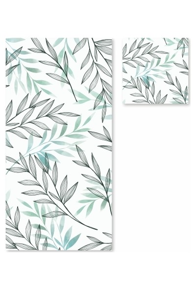 Basıver Sticker Beyaz Eşya Set Kaplama Folyosu Zeytin Dalı Desenli