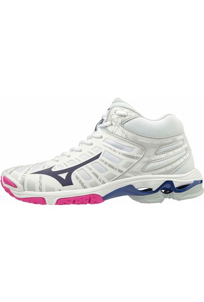 Mizuno Wave Voltage Mid Kadın Voleybol Ayakkabısı Beyaz/pembe Mizuno Wave Voltage Mid Kadın Voleybol Ayakkabısı Beyaz/pembe