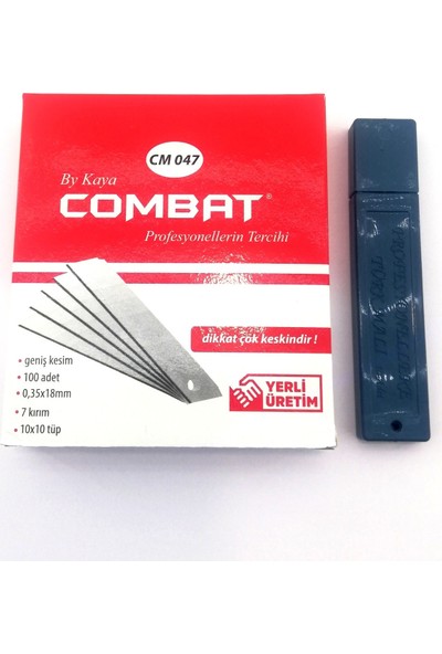 Combat Eko Maket Bıçağı Yedeği 18 mm Geniş 100'LÜ Combat Eko Maket Bıçağı Yedeği 18 mm Geniş 100'LÜ