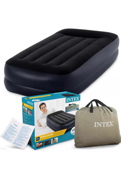 Intex Şişme Ev ve Kamp Yatağı Kendinden Otomatik Pompalı 64122NP Twin Pillow Intex Şişme Ev ve Kamp Yatağı Kendinden Otomatik Pompalı 64122NP Twin Pillow