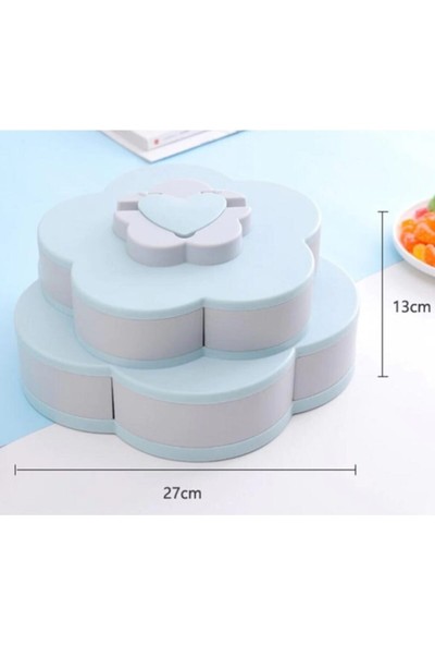 Mor Beyaz Home Çerezlik Çok Amaçlı Dönebilen Portatif Çerezlik Çift Katlı Saklama Kutusu Mor Beyaz Home Çerezlik Çok Amaçlı Dönebilen Portatif Çerezlik Çift Katlı Saklama Kutusu