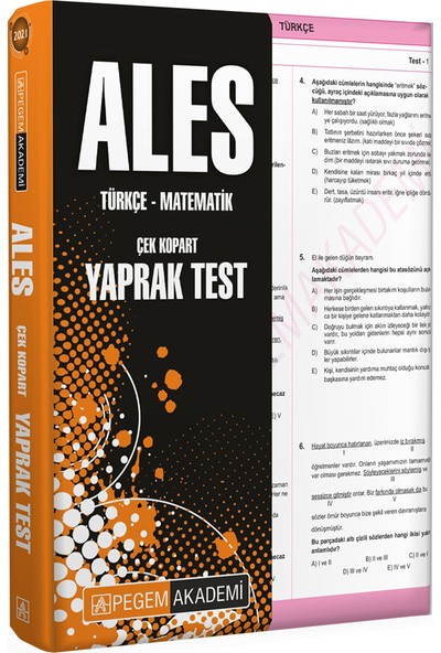 Pegem Akademi Yayıncılık ALES Çek Kopart Yaprak Test Pegem Akademi Yayıncılık ALES Çek Kopart Yaprak Test