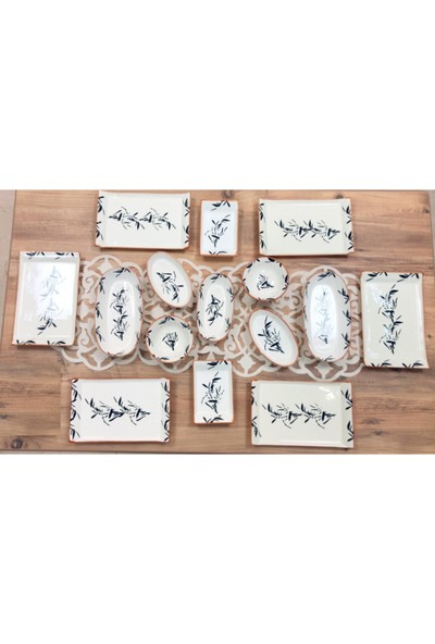 Yiğit Seramik Zeytindalı Modeli Kahvaltı Takımı 6 Kişilik