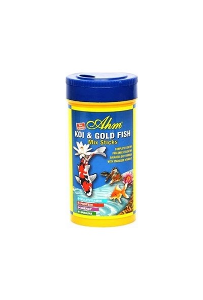 Ahm Koi Goldfish Mix Pond Sticks Balık Yemi 250 ml Ahm Koi Goldfish Mix Pond Sticks Balık Yemi 250 ml