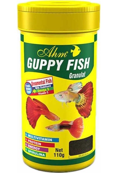 Ahm Guppy Granul Food Balık Yemi 100 ml Ahm Guppy Granul Food Balık Yemi 100 ml