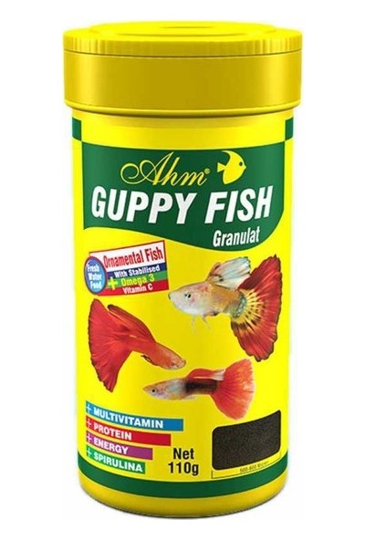Ahm Guppy Lepistes Granul Food Balık Yemi 250 ml Ahm Guppy Lepistes Granul Food Balık Yemi 250 ml