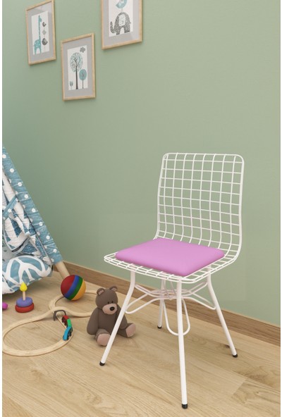 Evdemo Çocuk Tel Sandalyesi Pudra