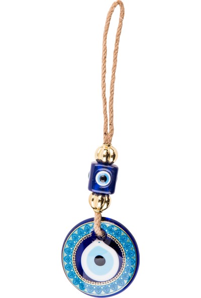 Nev Büyük Nazarlı Duvar Süsü ( Mavi Desenli 11 Cm)