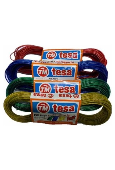 Tesa 10 Metre Pvc Kaplı Çelik Çamaşır Ipi 4 Adet