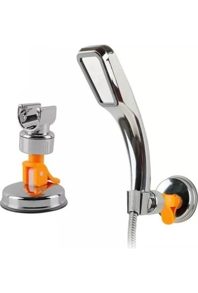 İndirim Kap Güçlü Vakumlu Mafsal Duş Başlığı Tutucu Askı Ayarlanabilir Vantuzlu