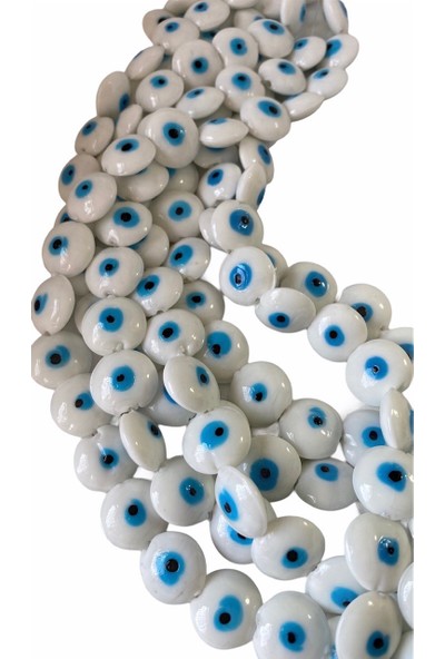 Hedef Bijuteri 20MM Beyaz Renk Cam Nazar Boncuğu Dizisi,nazar Boncuk Hedef Bijuteri 20MM Beyaz Renk Cam Nazar Boncuğu Dizisi,nazar Boncuk