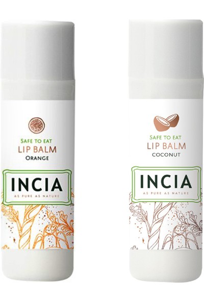 Incia Portakallı ve Hindistan Cevizli Dudak Balsamı 6 gr 2 Adet 1+1 Paket Incia Portakallı ve Hindistan Cevizli Dudak Balsamı 6 gr 2 Adet 1+1 Paket
