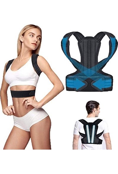 Kadın Erkek Bel Sırt Omuz Balen Destekli Dik Durus Korsesi