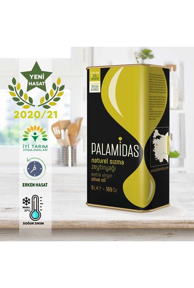 Yeni Hasat 5 L Özel Harman Soğuk Sıkım Nat Sızma Zeytinyağı 2020/21