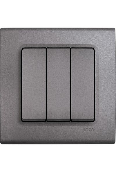 Viko Linnera Life Granit Grisi Üçlü Anahtar Viko Linnera Life Granit Grisi Üçlü Anahtar