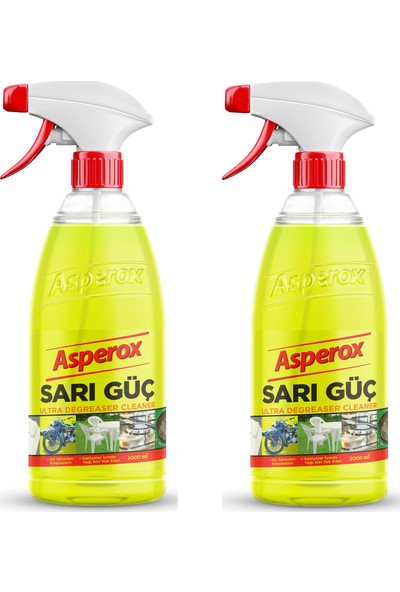 Asperox Sarı Güç Çok Amaçlı Ultra Yağ Çözücü 1000 ml x 2 Adet Asperox Sarı Güç Çok Amaçlı Ultra Yağ Çözücü 1000 ml x 2 Adet