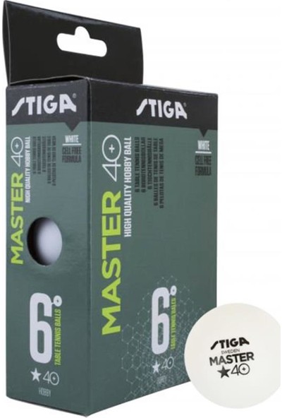 Stiga Master 6lı Masa Tenisi Pinpon Topu Beyaz (1111-2410) Stiga Master 6lı Masa Tenisi Pinpon Topu Beyaz (1111-2410)
