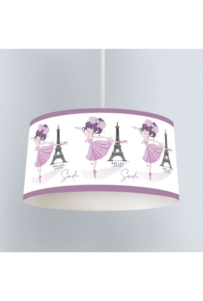 Homamia Kişiye Özel Dijital Baskı Abajur Paris Balerin Homamia Kişiye Özel Dijital Baskı Abajur Paris Balerin