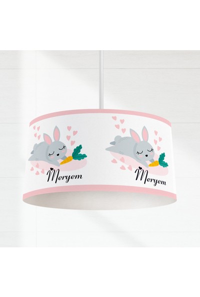 Homamia Kişiye Özel Dijital Baskı Abajur Tavşan Homamia Kişiye Özel Dijital Baskı Abajur Tavşan