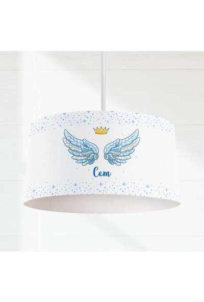 Homamia Kişiye Özel Dijital Baskı Abajur Melek Homamia Kişiye Özel Dijital Baskı Abajur Melek