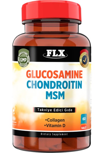 FLX Glukozamin Chondroitin Msm Vitamin D Collagen 60 Tablet FLX Glukozamin Chondroitin Msm Vitamin D Collagen 60 Tablet