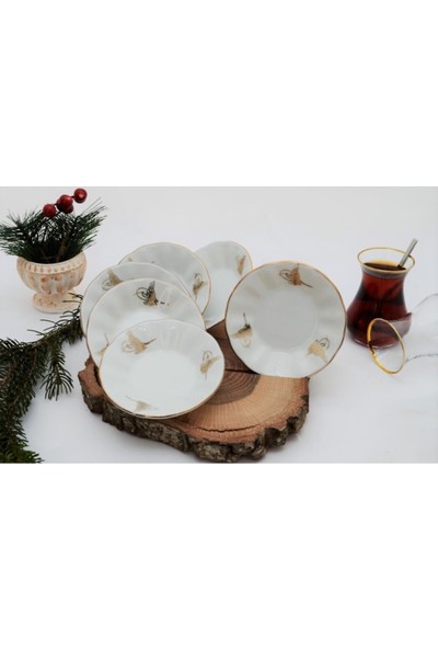 Ipek Porselen Acem Çay Tabağı 6'lı Ipek Porselen Acem Çay Tabağı 6'lı