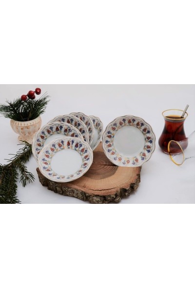 Ipek Porselen Acem Çay Tabağı 6'lı 0003 Ipek Porselen Acem Çay Tabağı 6'lı 0003