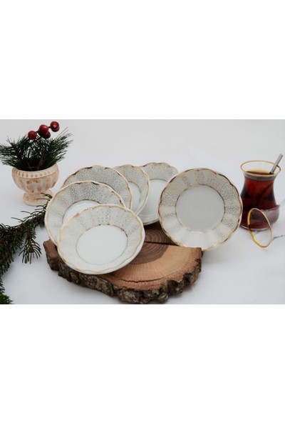 Ipek Porselen Acem Çay Tabağı 6'lı 0004 Ipek Porselen Acem Çay Tabağı 6'lı 0004