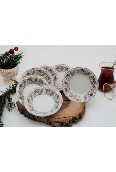 Ipek Porselen Acem Çay Tabağı 6'lı 0002 Ipek Porselen Acem Çay Tabağı 6'lı 0002
