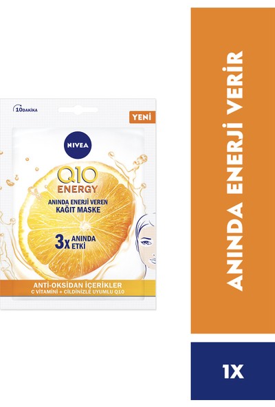 NIVEA Q10 Energy Kağıt Maske 1 Adet